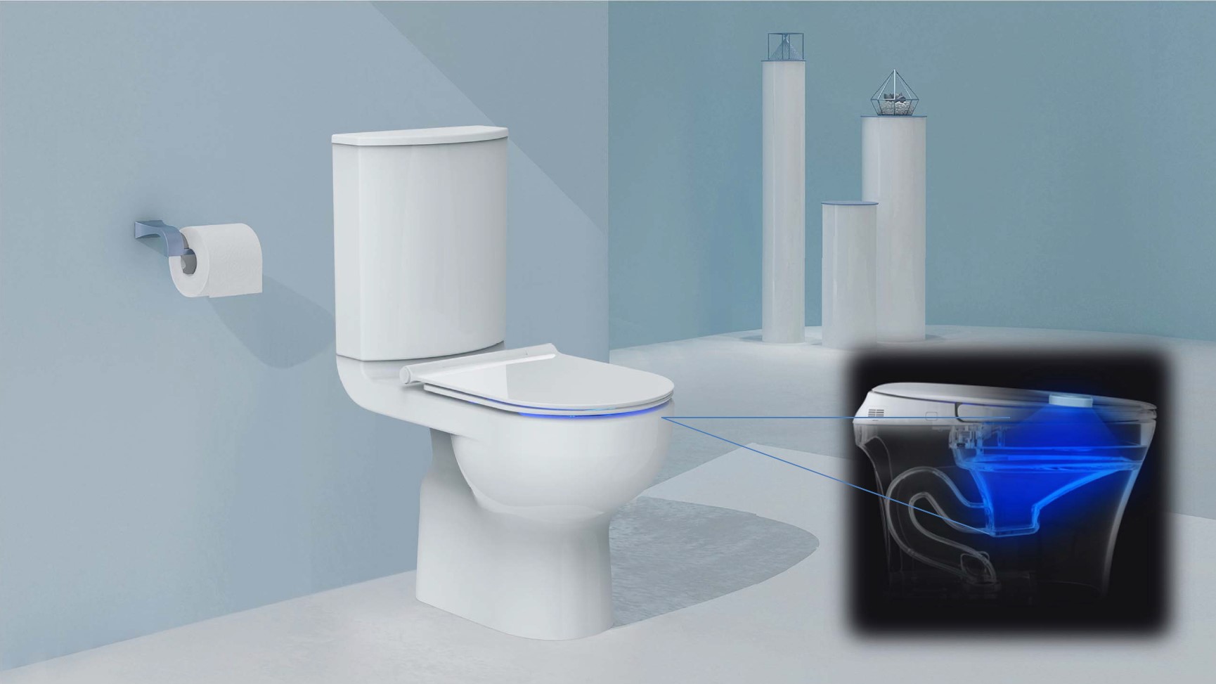 Stérilisateur UVC SANIPURE lumière nocturne pour cuvette - Saniclean